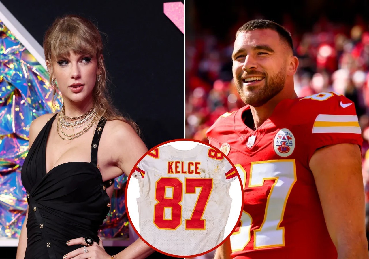 Travis Kelce’s game-worn jersey sells for $37K after the tight end began dating Taylor Swift - News