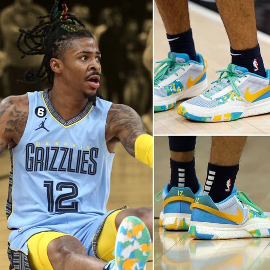Ja Morant played in a new colorway of the Nike Ja 1 GS Water Battle ...