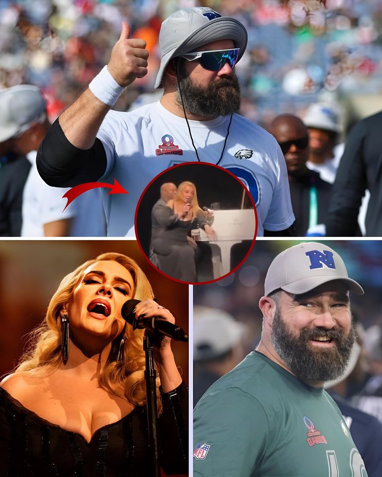 Super Bowl 2024: When Jason Kelce cries out “EAGLES” during Adele’s mid ...