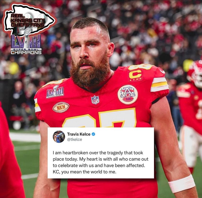 Travis Kelce ‘heartbroken’ over ‘tragic’ shooting at the Kansas City Chiefs’ Super Bowl parade ...
