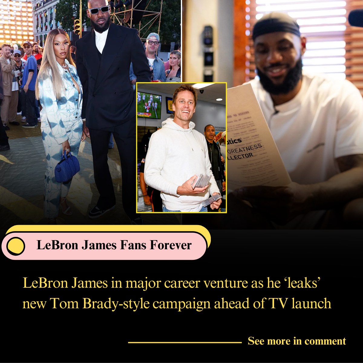 LeBron James in major career venture as he ‘leaks’ new Tom Brady-style campaign ahead of TV ...