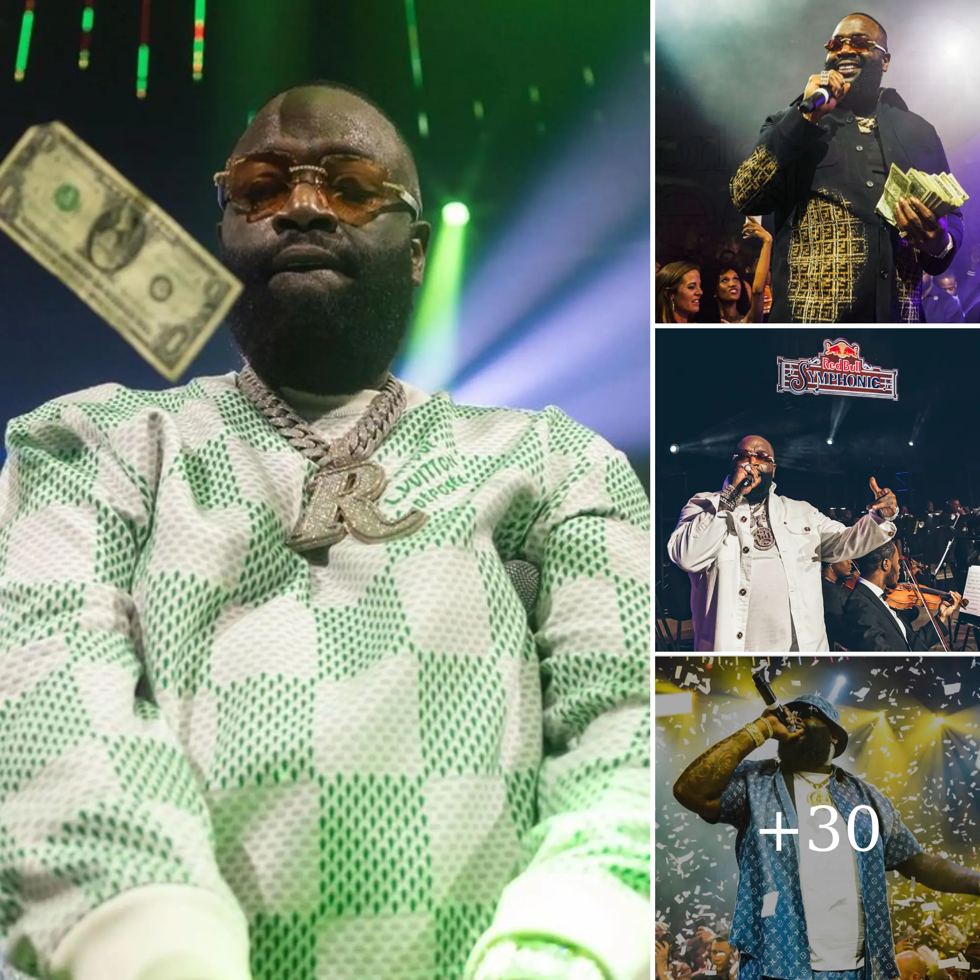 Rick Ross performed on stage and the audience threw $500, but Rick Ross ...
