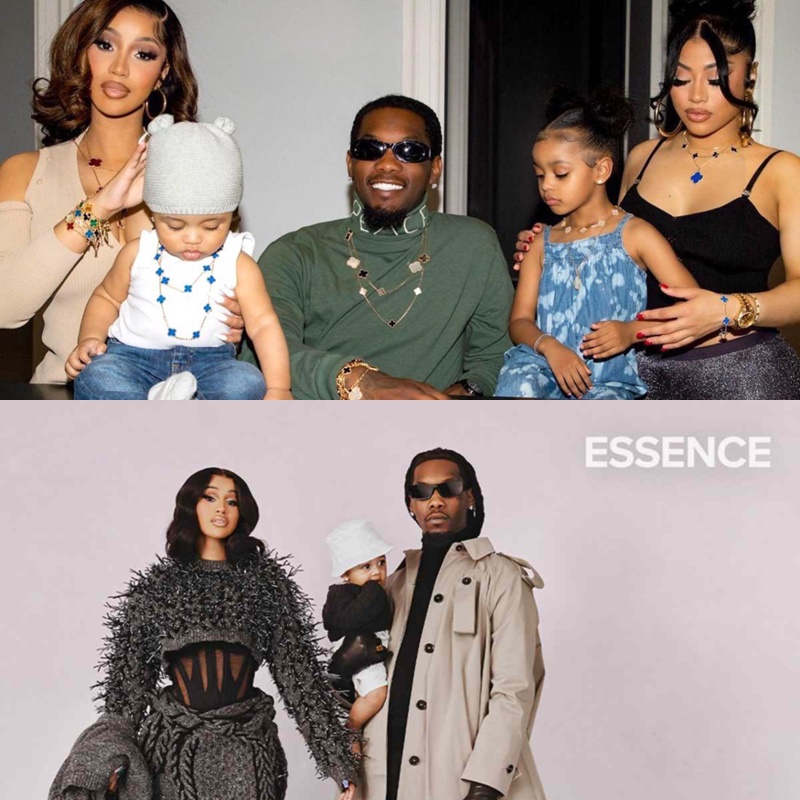 Cardi B Unveils Heartwarming Family Portrait Featuring Offset, Two Kids ...