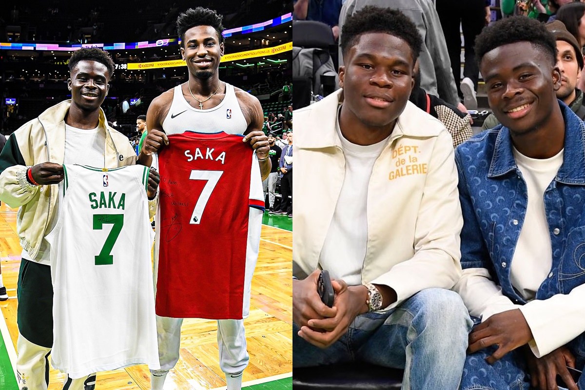 Bukayo Saka and Brother Yomi Spotted at NBA Game Between Suns and ...