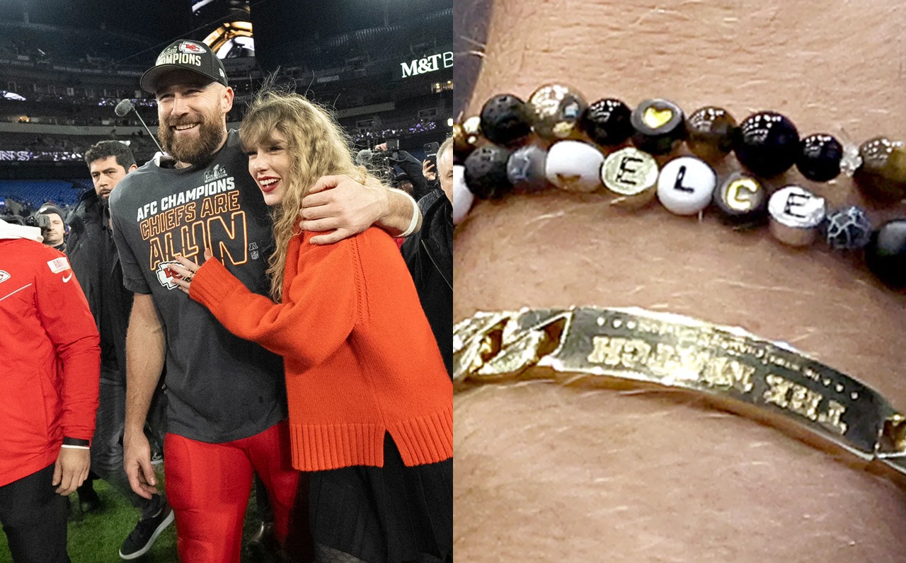 Travis Kelce wears friendship bracelet with sweet nod to Taylor Swift during Jason’s retirement ...