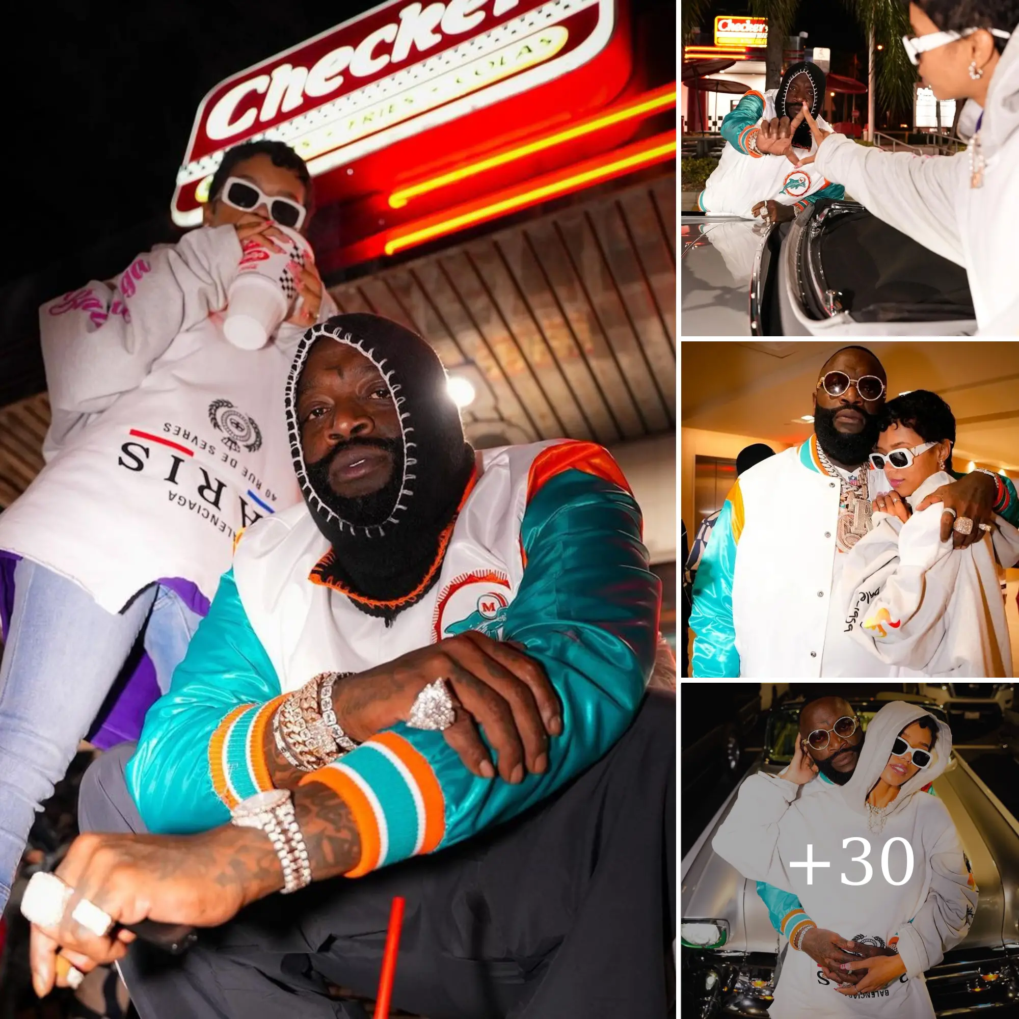Rick Ross arrived at Hard Rock Stadium to perform his new single in a ...