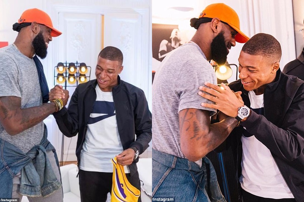 Dreams Come True: Kylian Mbappe Meets Idol LeBron James During NBA ...