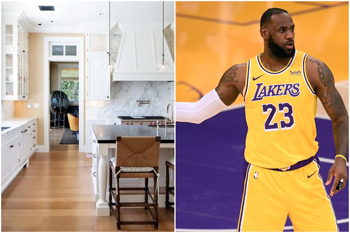 Basketball king Lebron James and his children sunbathe in the pool ...