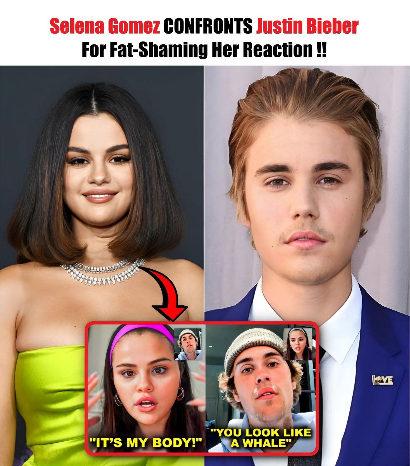 Selena Gomez CONFRONTS Justin Bieber For Fat-Shaming Her Reaction !! - News