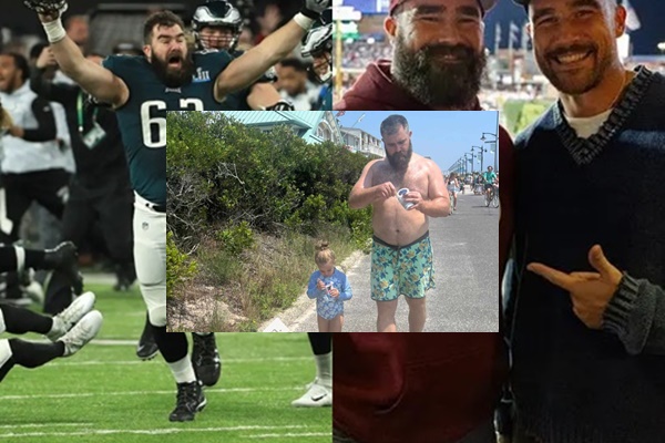 cJason Kelce’s Wife Shows NFL Star and Daughter Wyatt Walking in Sync ...