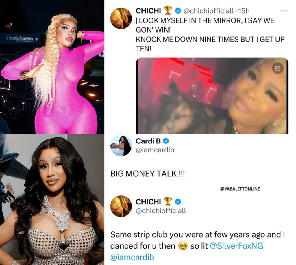 Chichi, a former BBNaija star, expresses joy as Cardi B acknowledges her once more, sparking ...
