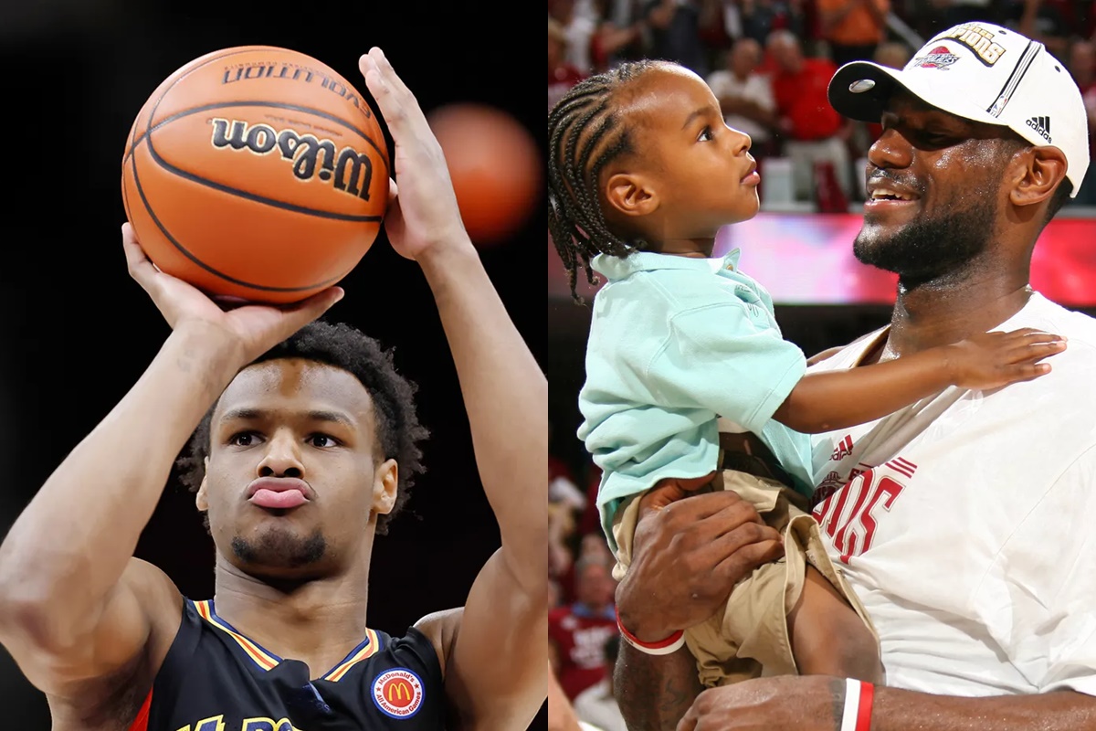 NBA Star LeBron James and His Son Bronny James Close Father Son Hood ...