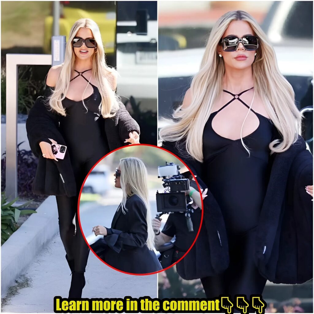Khloé Kardashian Looked Confident As She Showed Off Her Figure Slender In A Black Catsuit As She ...