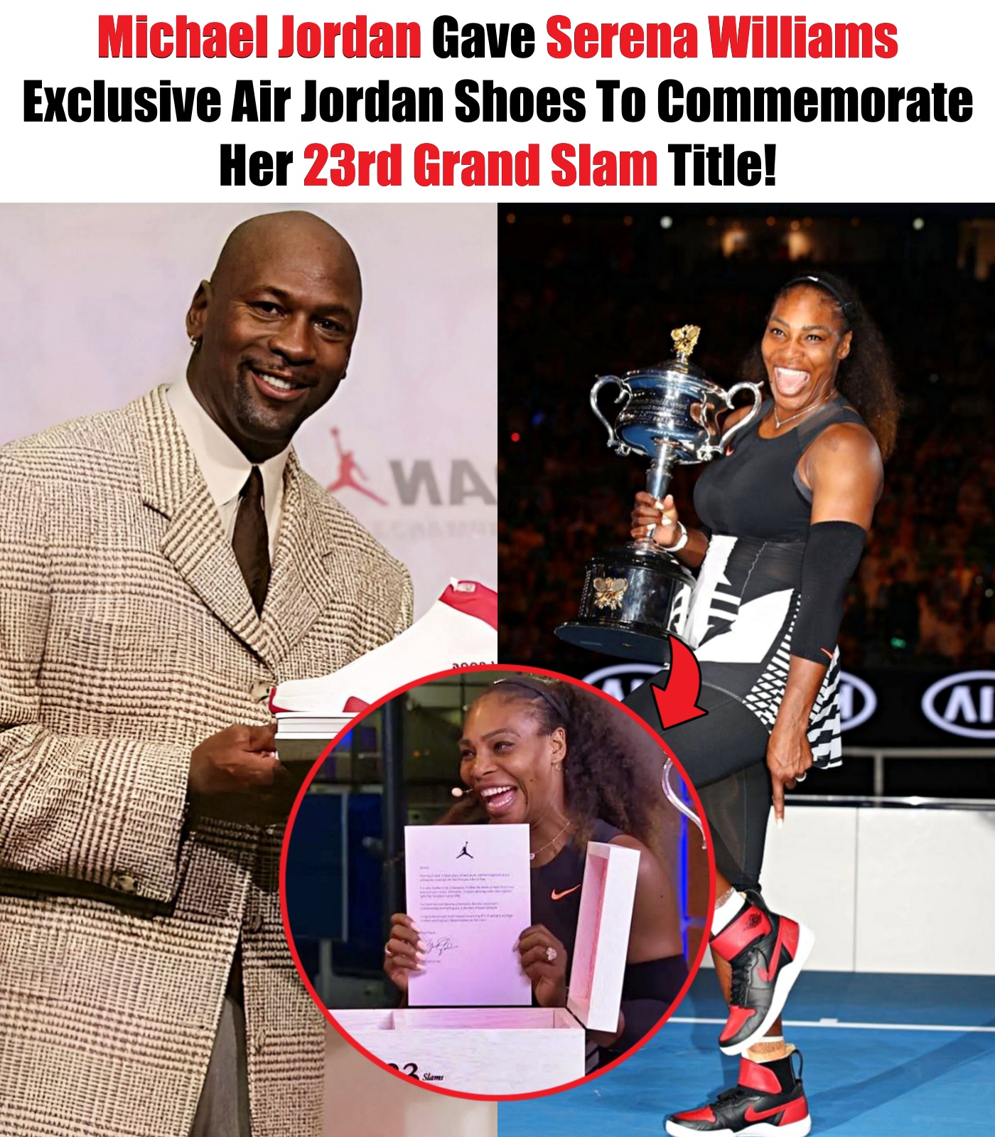 Michael Jordan Surprised Serena Williams By Giving Her Exclusive Air ...