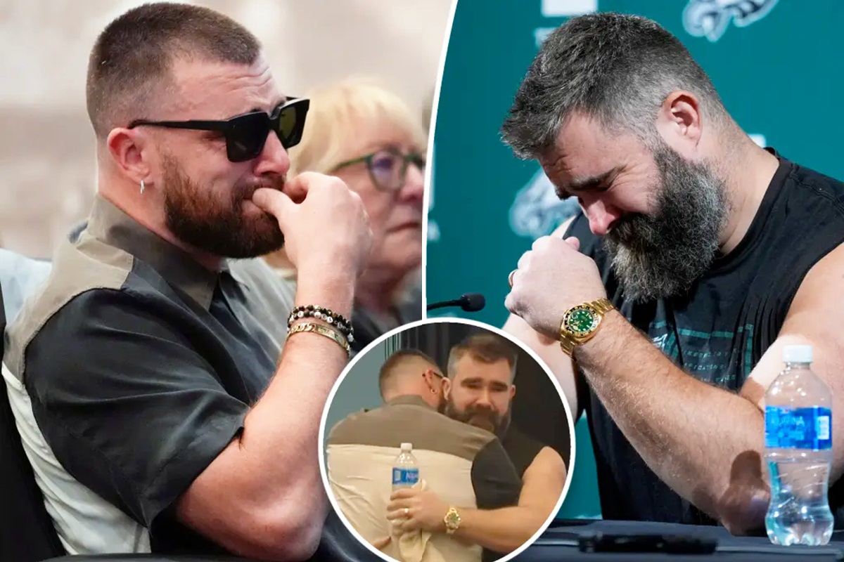 Emotional Moment: Travis Kelce Breaks Down in Tears During Jason Kelce’s NFL Retirement Press ...
