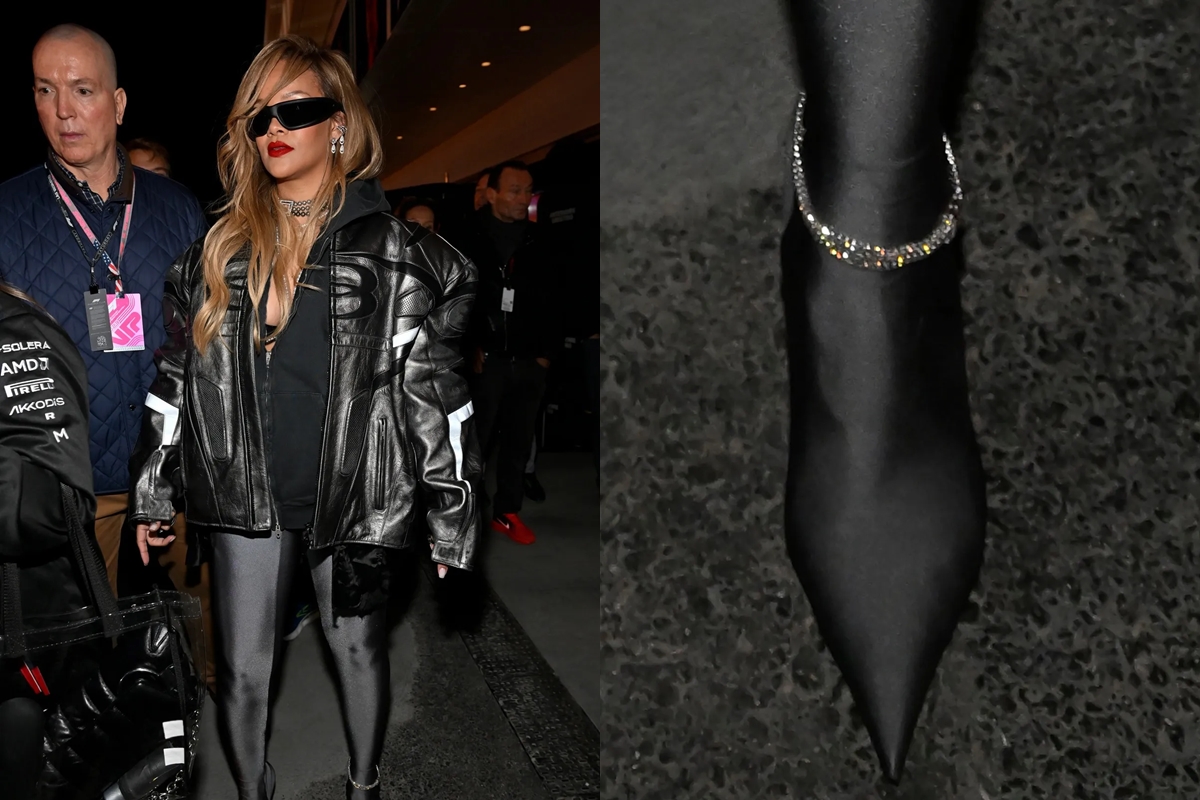 Rihanna Wore A Custom $400k Diamond Watch As An Anklet For The F1 Grand ...
