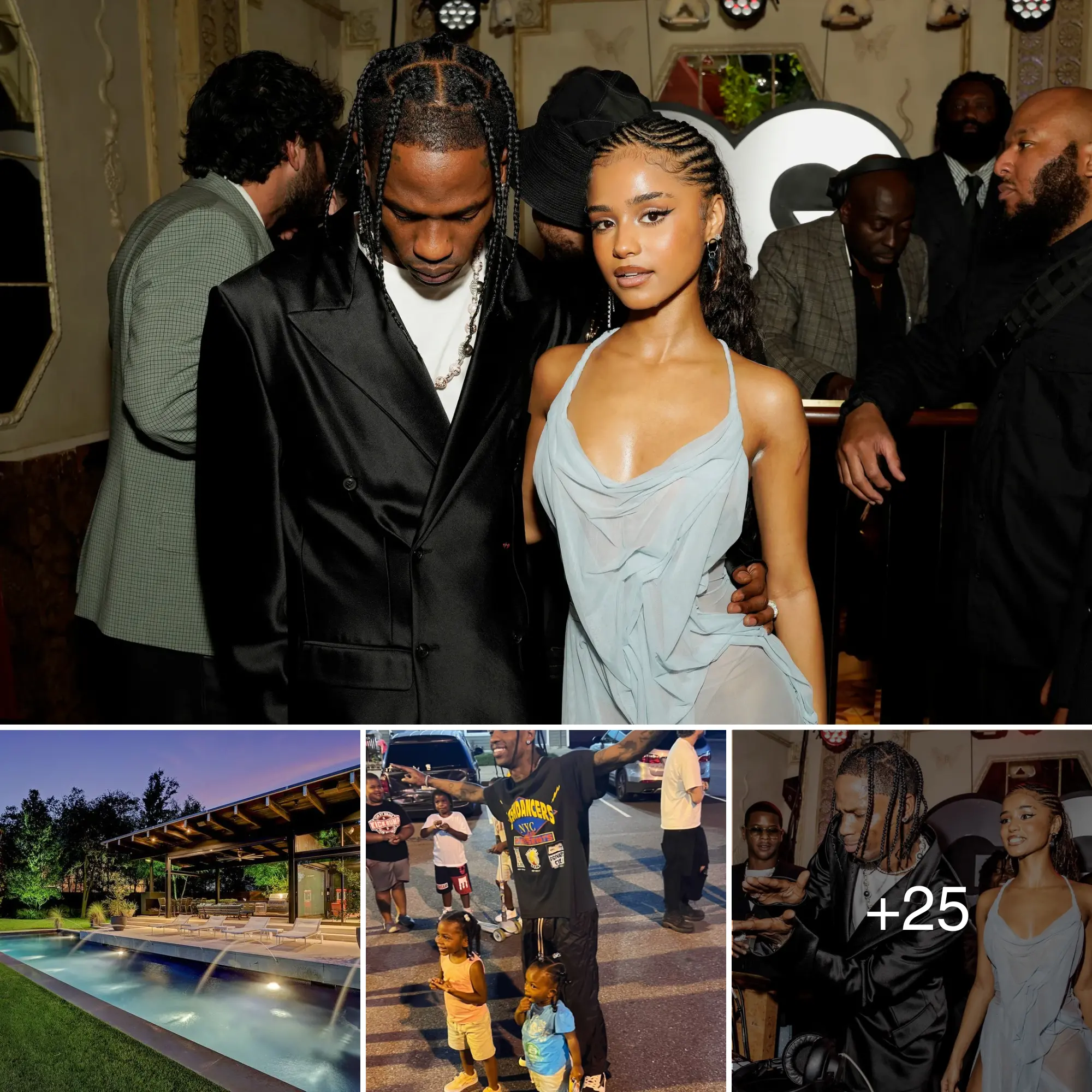 Travis Scott parties with his rumored girlfriend in a lavish suburban ...