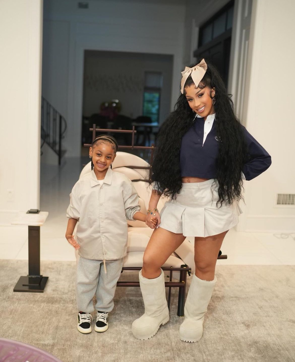 Cardi B today with Kulture on Mother’s day! - News