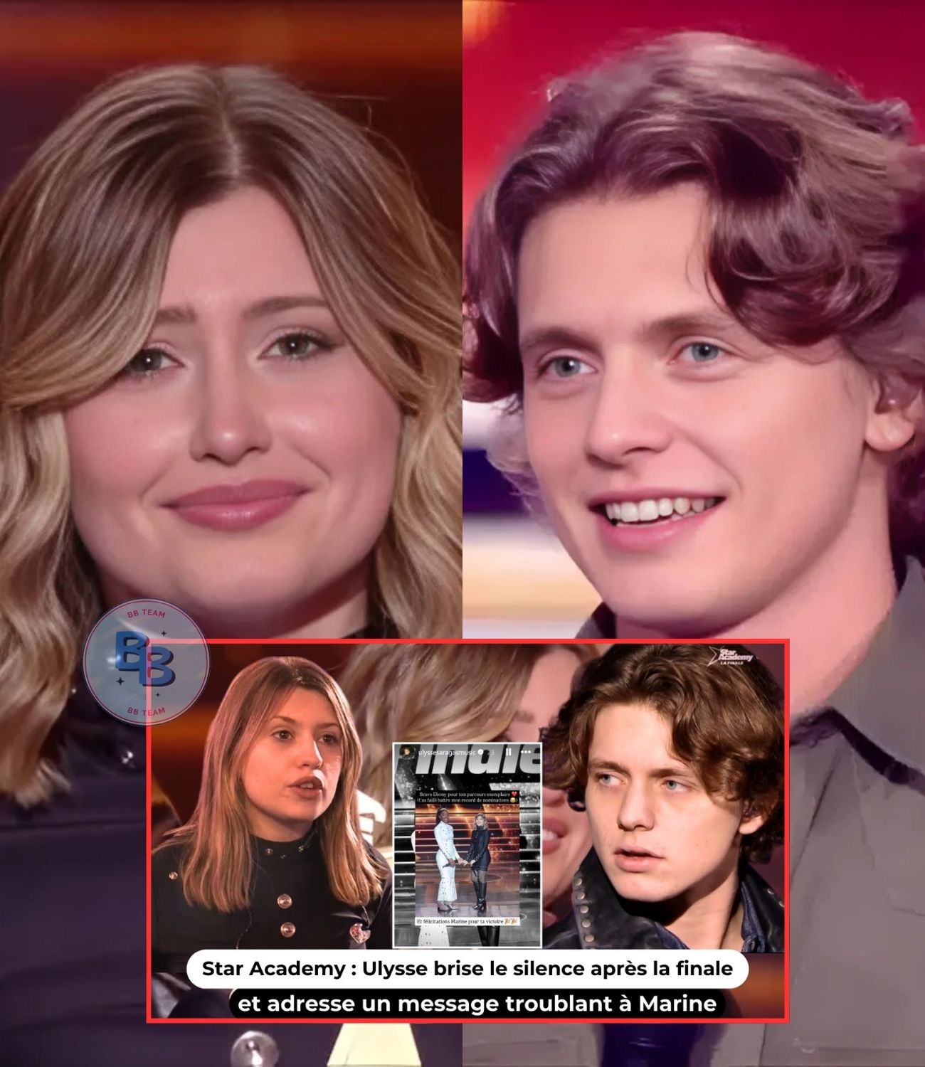 Star Academy : Ulysse Brise le Silence Après la Finale et Dévoile un Message Mystérieux à Marine ...